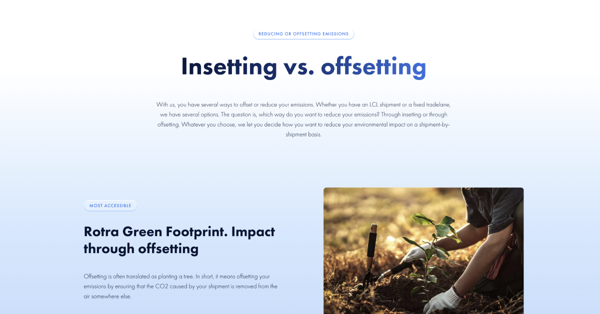 Make your logistics sustainable with our sustainable solutions | Rotra