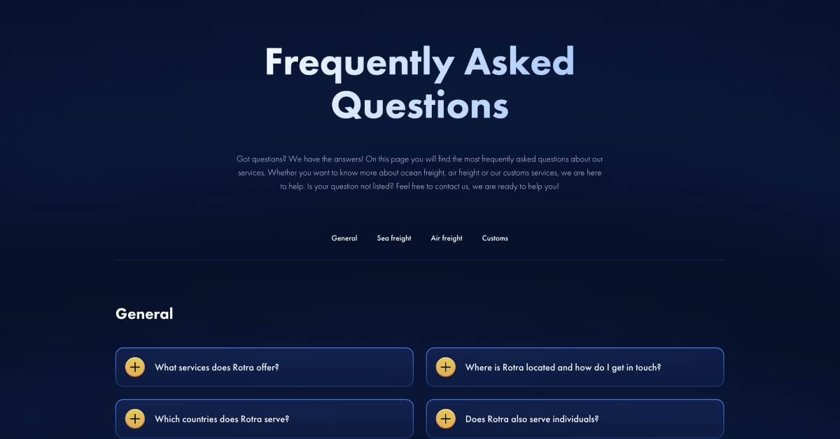 FAQs - Frequently Asked Questions | Rotra